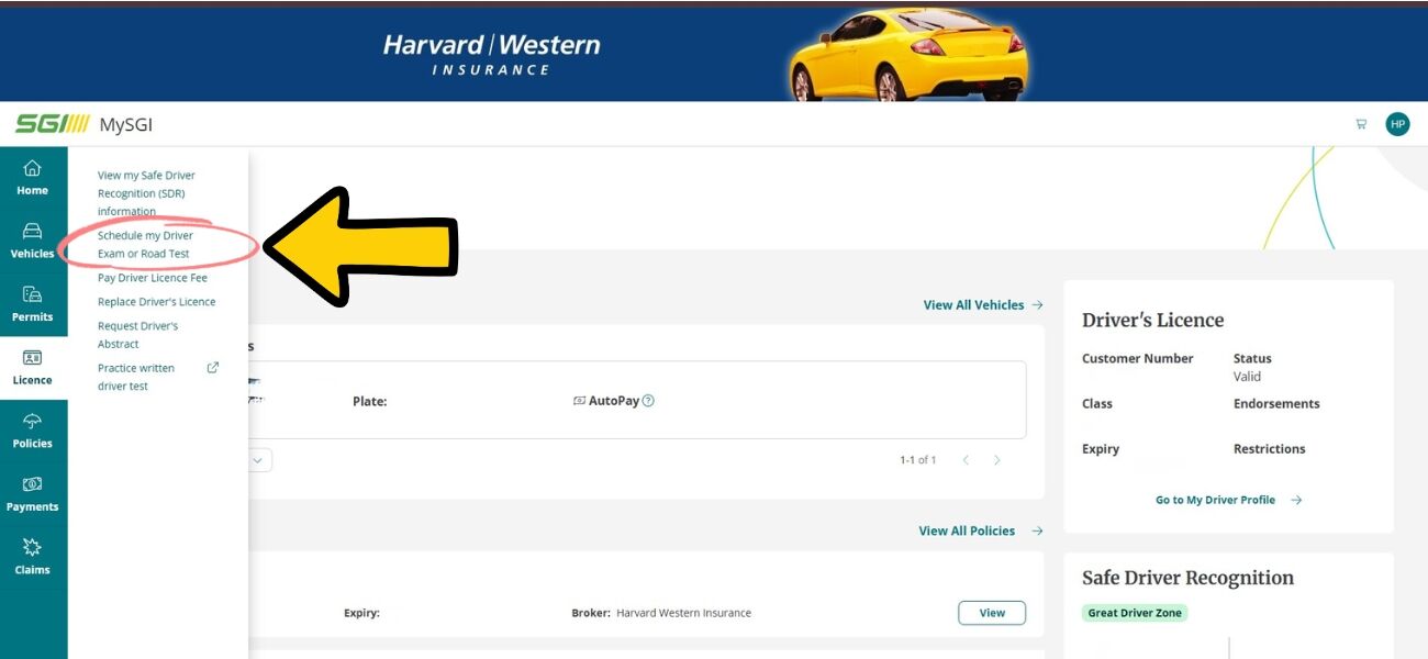 Booking Your SGI Road Test Online | Harvard Western Insurance