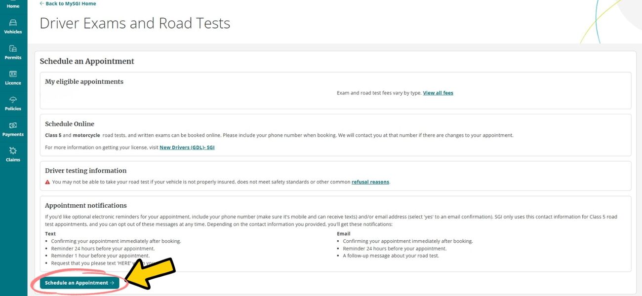 Booking Your SGI Road Test Online | Harvard Western Insurance